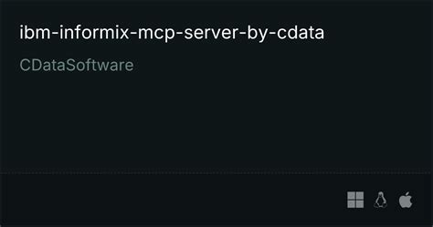 Ibm Informix Mcp Server By Cdata Glama