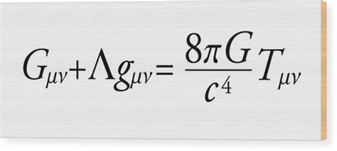 Einstein Field Equation Wood Print By Science Photo Library Science Photo Gallery