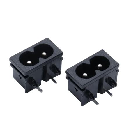Iec 60320 C8 Power Ac Inlet Two Pin Socket Plug Connector C8 Ac Power