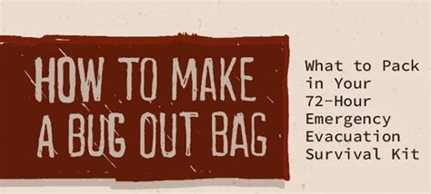 How To Build A Bug Out Bag Emergency Survival Kit Infographic Plaza
