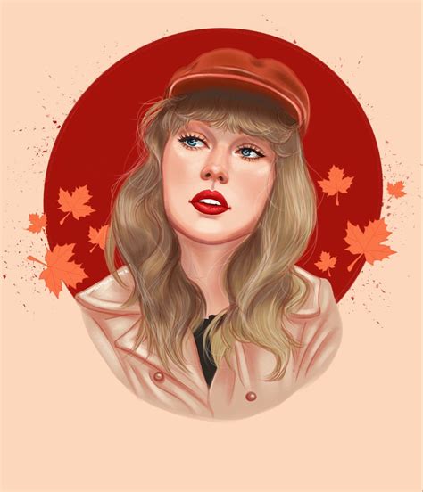 Taylor Swift RED Illustration Dibujos Ilustraciones Artistas