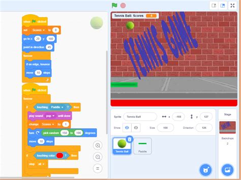 Scratch Programming Tennis Game Complete Video And Resources Teaching Resources