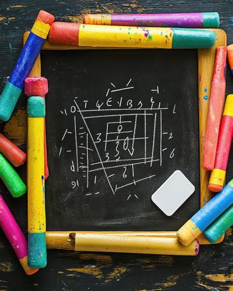 Chalkboard With Math Equation Illustration Premium Ai Generated Image