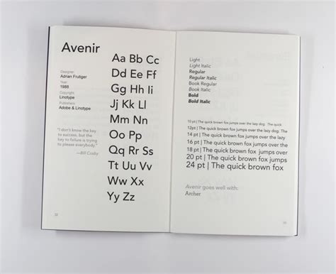 Type Specimen Book Sabrina Barton Design