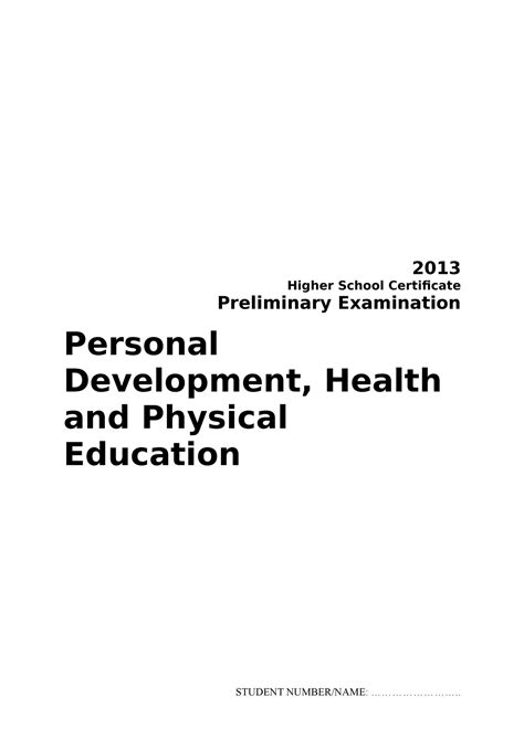 pdhpe yr 11 2013 questions exam practice 2013 higher school