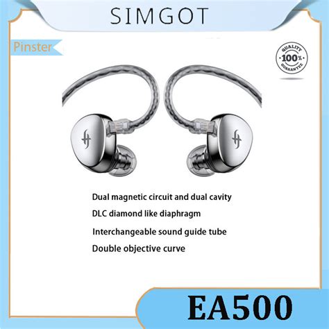 SIMGOT EA500 Hi-Res In Ear Monitor Headphone with Detachable Cable ...