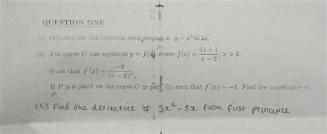 Solved A Differentiate The Function With Respect