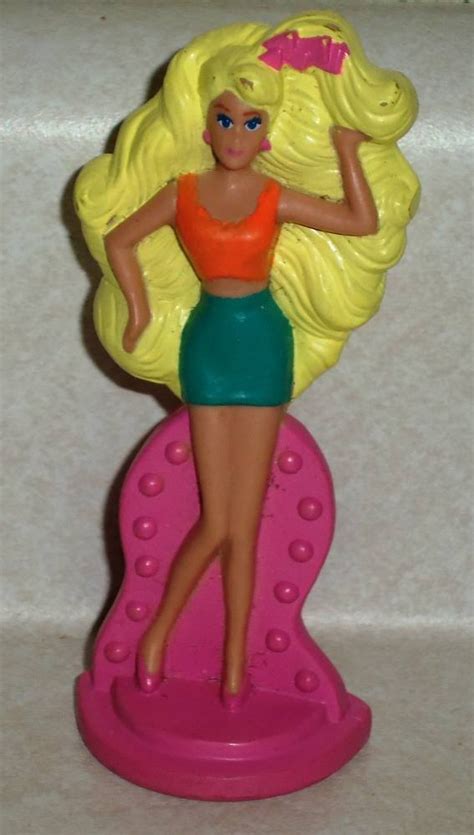 Mcdonalds 1992 Barbie Snap N Play Barbie Doll Happy Meal Toy Loose Used