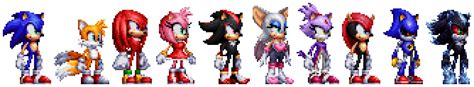 Sonic Character Sprites Preview Outdated By Helljumper52 On Deviantart
