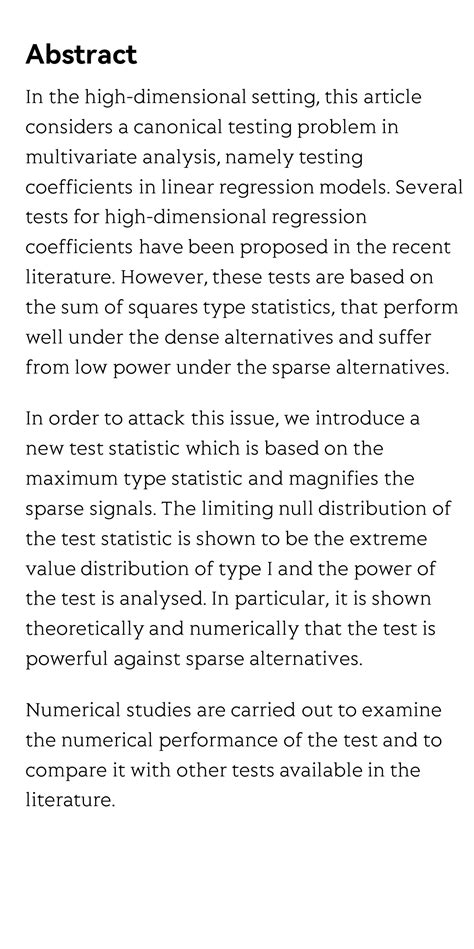 hot paper testing regression coefficients in high dimensional and