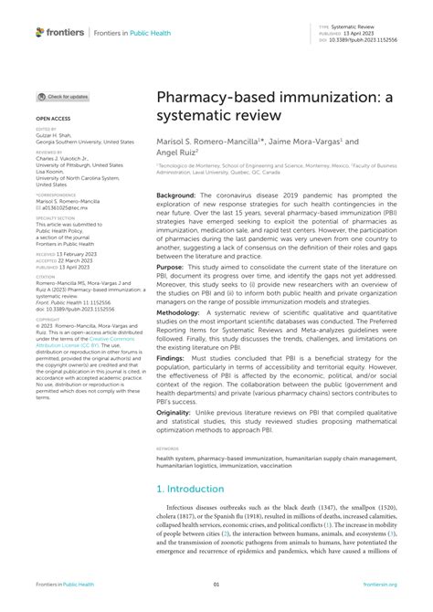 Pdf Pharmacy Based Immunization A Systematic Review