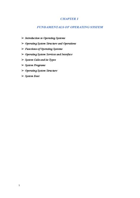 Os Unit1 Notes Chapter 1 Fundamentals Of Operating System