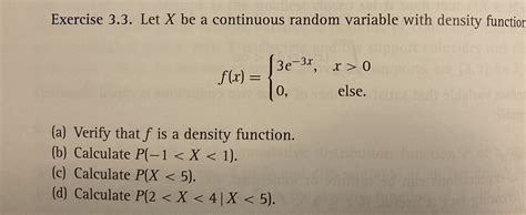 Solved Exercise Find The Cumulative Distribution Chegg