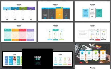 modello powerpoint di presentazione della tabella dei prezzi
