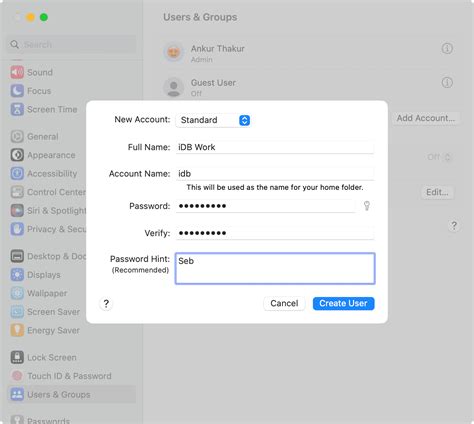 كيفية إضافة حساب مستخدم جديد إلى جهاز ماك الخاص بك