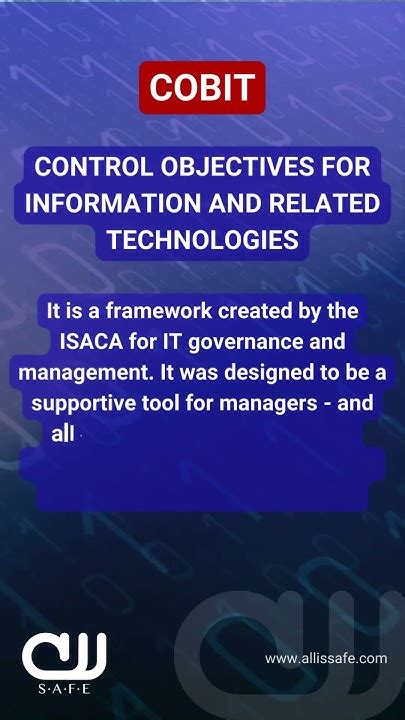 Cobit Control Objectives For Information And Related Technologies Youtube