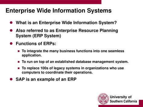 Ppt Enterprise Wide Information Systems Course Overview Instructor Richard W Vawter