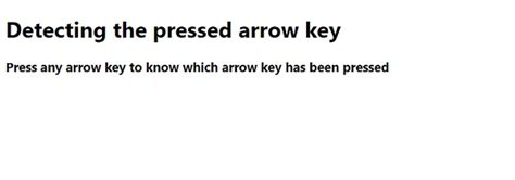 Javascript 检测按下的箭头键