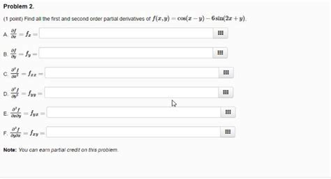 Solved Problem 2 1 Point Find All The First And Second