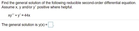 Solved Find The General Solution Of The Following Reducible