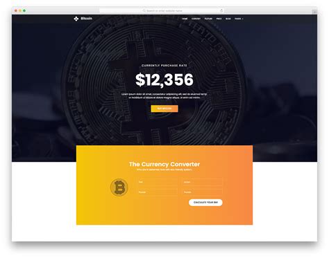 Bitcoin Free Bitcoin Cryptocurrency Website Template Colorlib