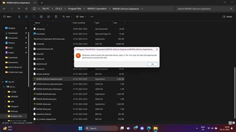 Nvidia Geforce Experience Problem Windows Cant Access Specified Device Path Or File R