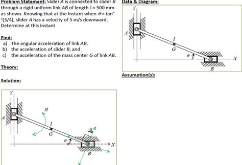 Solved Data Diagram Problem Statement Slider A Is Chegg