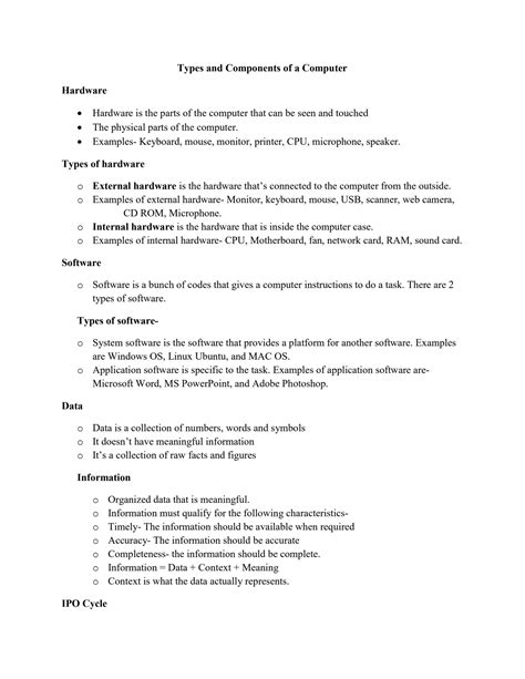 SOLUTION Types And Components Of A Computer Studypool