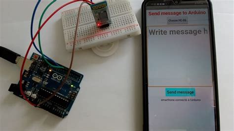 transmit a message to arduino uno via bluetooth
