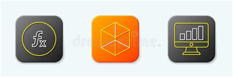 Set Line Function Mathematical Symbol Geometric Figure Cube And
