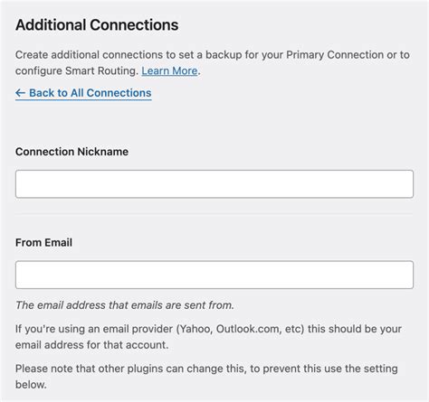 Configuring Additional Connections