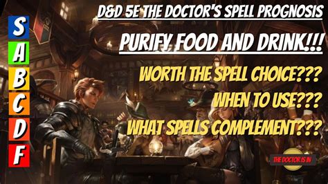 When To Use The First Level Spell Purify Food And Drink In Dungeons And