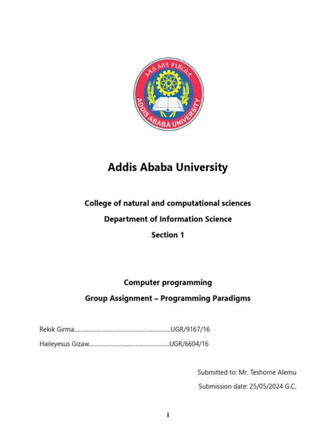 Programming Paradigms Rekik And Haileyesus Download Free Pdf Object Oriented Programming