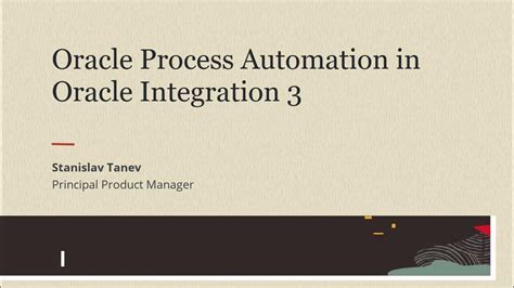 How To Use Oracle Process Automation In Oracle Integration Youtube