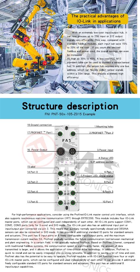 Field Io Link Master With Profinet Io Link Cc Link Ethernet Ip Ethercat Protocol For Industrie