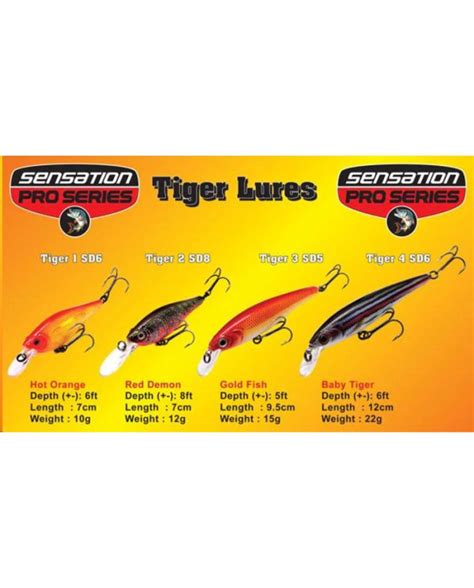 Sensation Pro Series Tiger Lures Precision Engineered For Aggressive