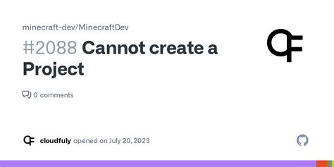 Cannot Create A Project · Issue 2088 · Minecraft Devminecraftdev · Github