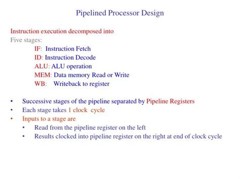 ppt pipelined processor design powerpoint presentation free download id 6859453