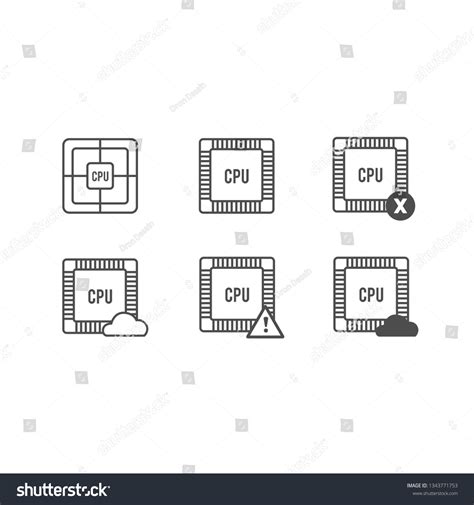 Cpu Unique Icon Any Use Stock Vector Royalty Free 1343771753