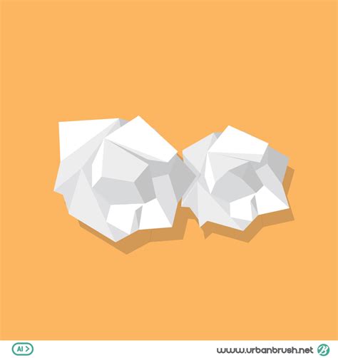 구겨진 종이 일러스트 Ai 무료다운로드 Free Crumpled Paper Vector 어반브러시