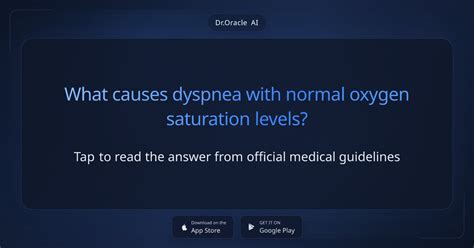 What Causes Dyspnea With Normal Oxygen Saturation Levels