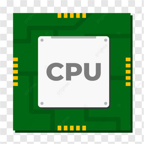 Flat Design Illustration Of A Cpu With Pin Details Suitable For