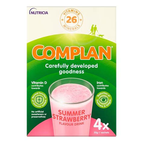 Buy Complan Shake Strawberry Flavour Sachets 4 X 57g Online My