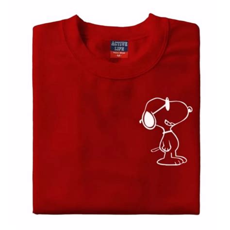 Snoopy Print Pocket Tees High Quality Cotton Unisex Cod Shopee Philippines