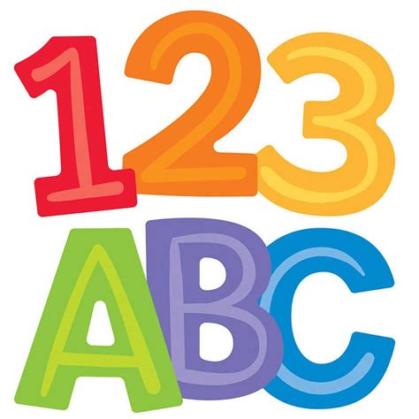 Abc 123 Clipart Abc 123 Learn Colour