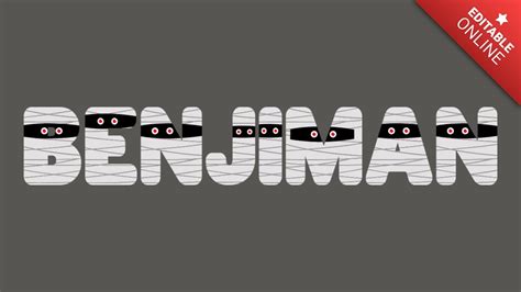 Benjiman Mummy Font Text Effect Generator