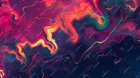 Premium Photo Vibrant Abstract Wave Pattern Backdrop With Grainy Texture
