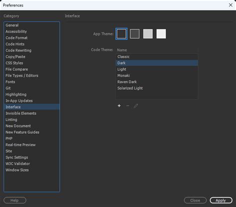 Solved Dreamweaver 213 Interface Preference Colors Not W Adobe