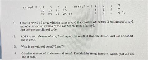 Create A New Array With The Name Array That Chegg Com