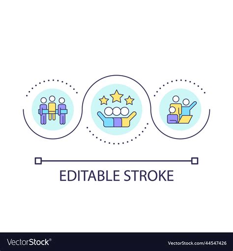 Teamwork Collaboration Loop Concept Icon Vector Image